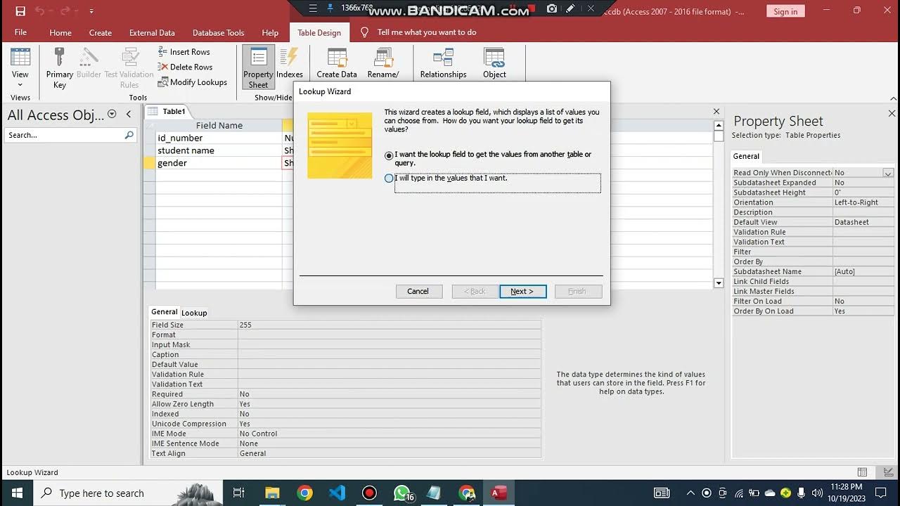 INTRODUCTION TO MICROSOFT ACCESS TABLES PART A - YouTube