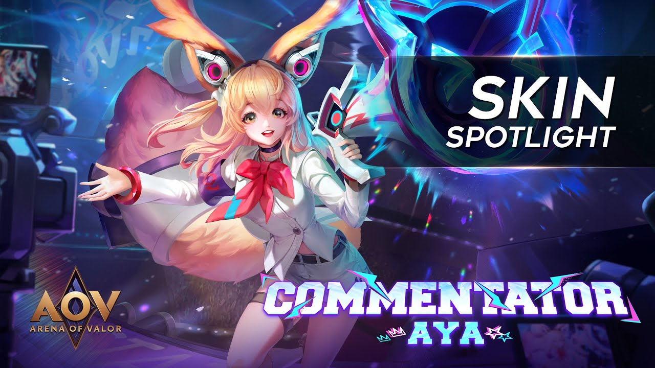 Aya Commentator Skin Spotlight - Garena AOV (Arena of Valor) - YouTube