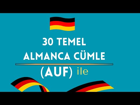 10 DAKIKADA ONLINE ALMANCA ÖĞREN /Auf ile Cümle Kurmak /Deutsch lernen/ Deutsch