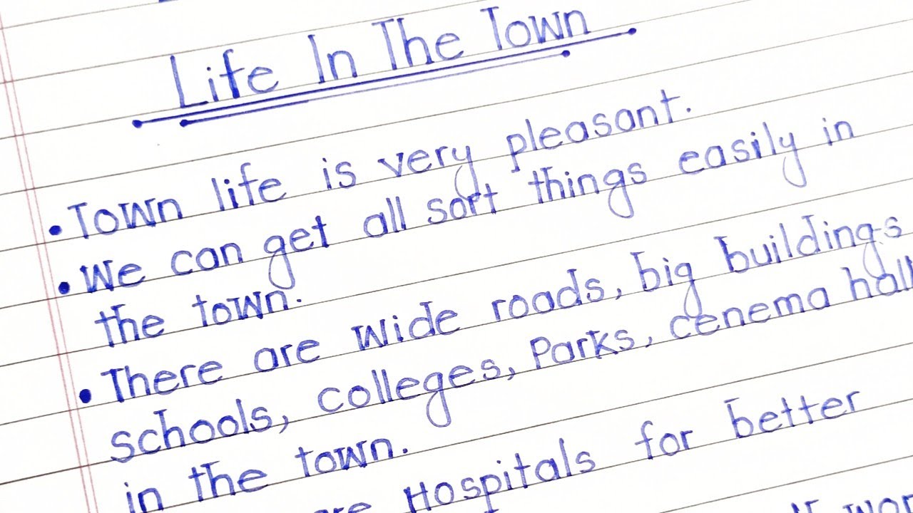 10 Lines Essay On Life In The Town/Essay Writing In English - YouTube