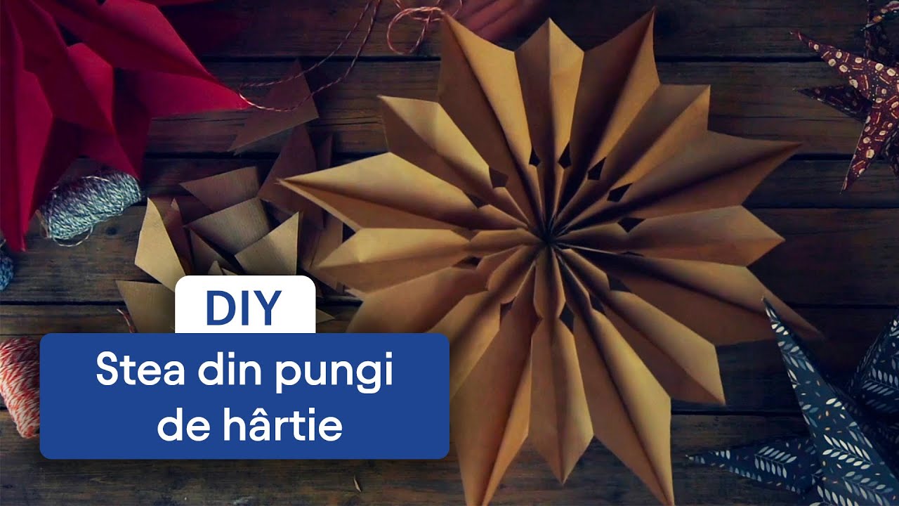 Stea de Craciun din hartie - DIY - YouTube