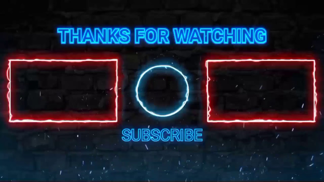 neon light outro end screen templates non copyright - YouTube