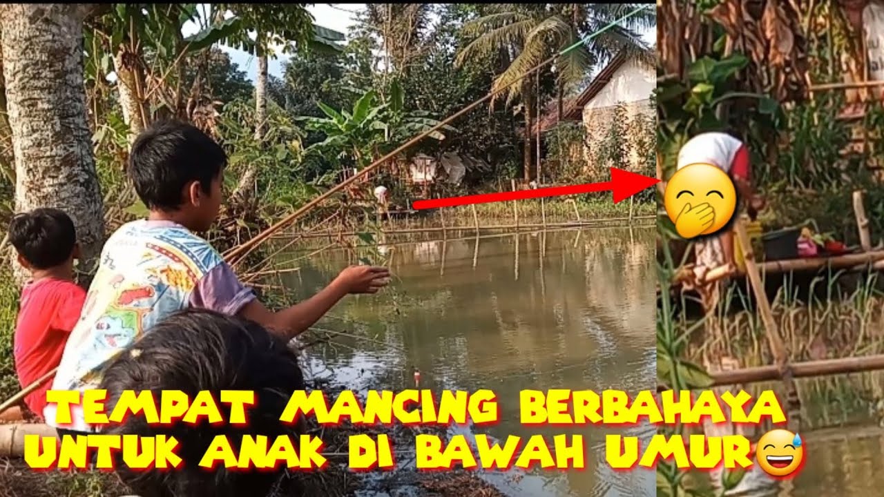 Mancing di empang pemandian umum banyak penampakan😱😅 - YouTube