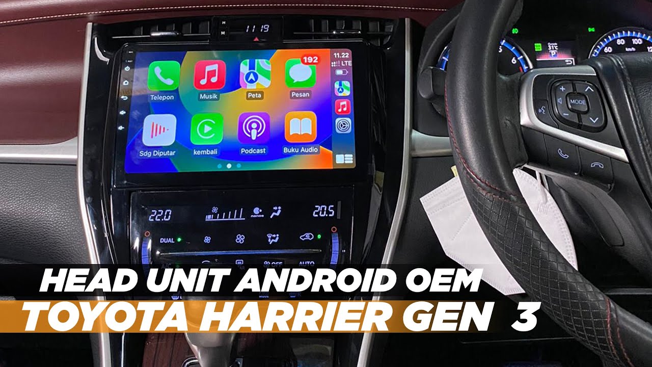 REVIEW HEAD UNIT ANDROID OEM TOYOTA HARRIER GEN 3 - YouTube