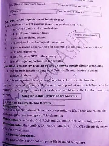 Class 9 Biology important short question unit 1| Federal board - YouTube