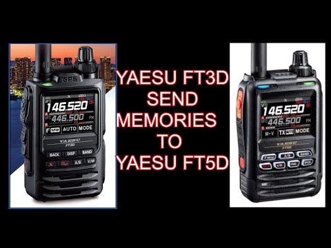 YAESU FT3D - send CSV to YAESU FT5D SCU-19 usb cable - YouTube