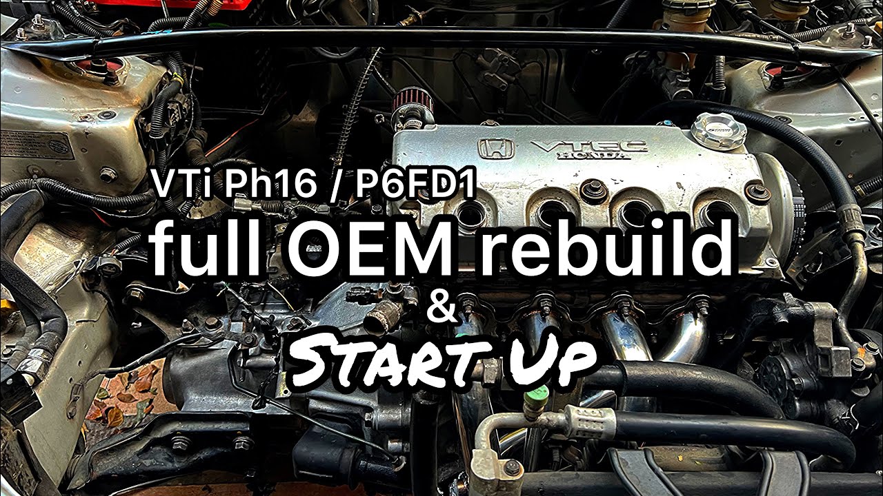 Civic VTi D16 | Ph16a Full Rebuild in 15 minutes and Start-Up - YouTube