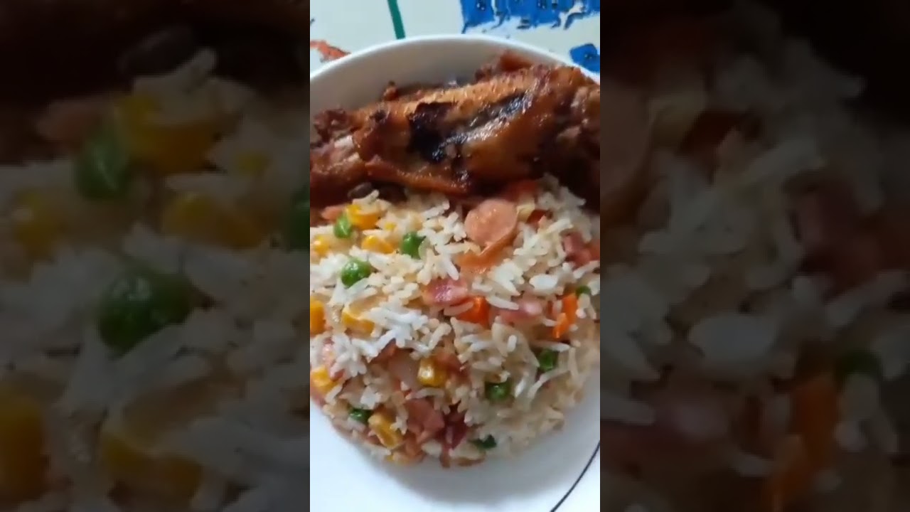 Fried Rice/chicken wings - YouTube