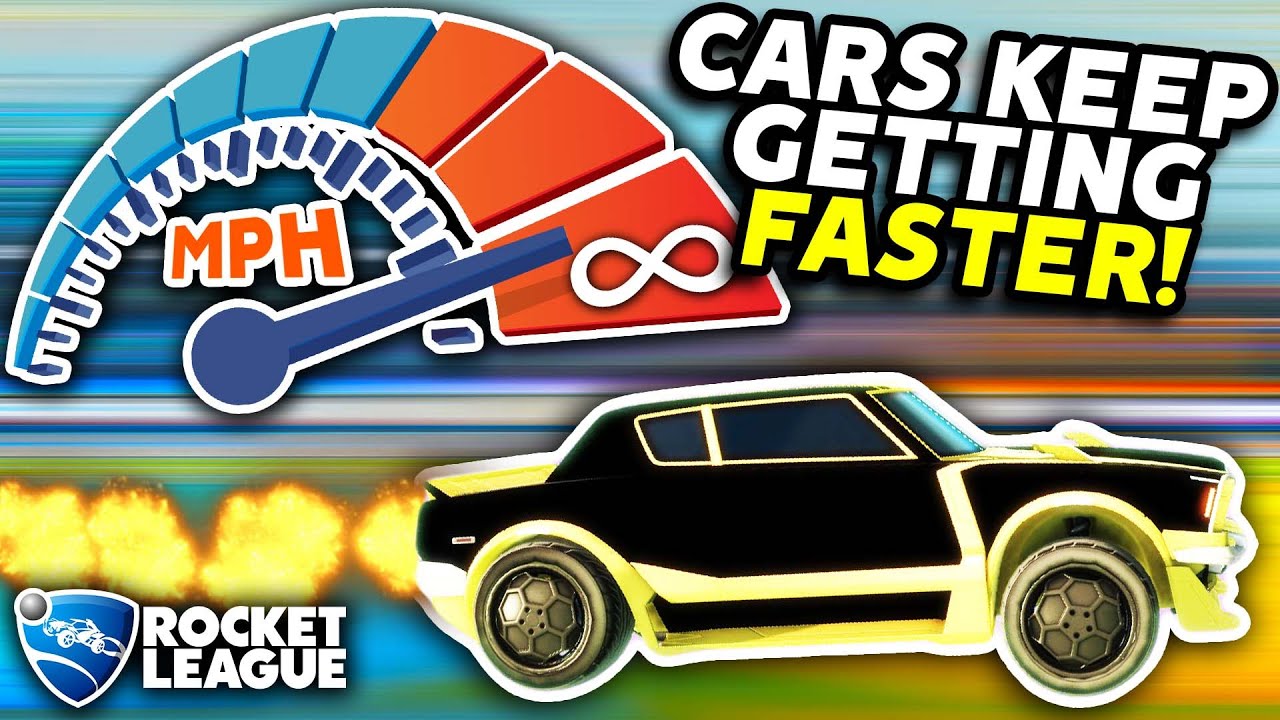 ROCKET LEAGUE, BUT THE CARS KEEP ACCELERATING - YouTube
