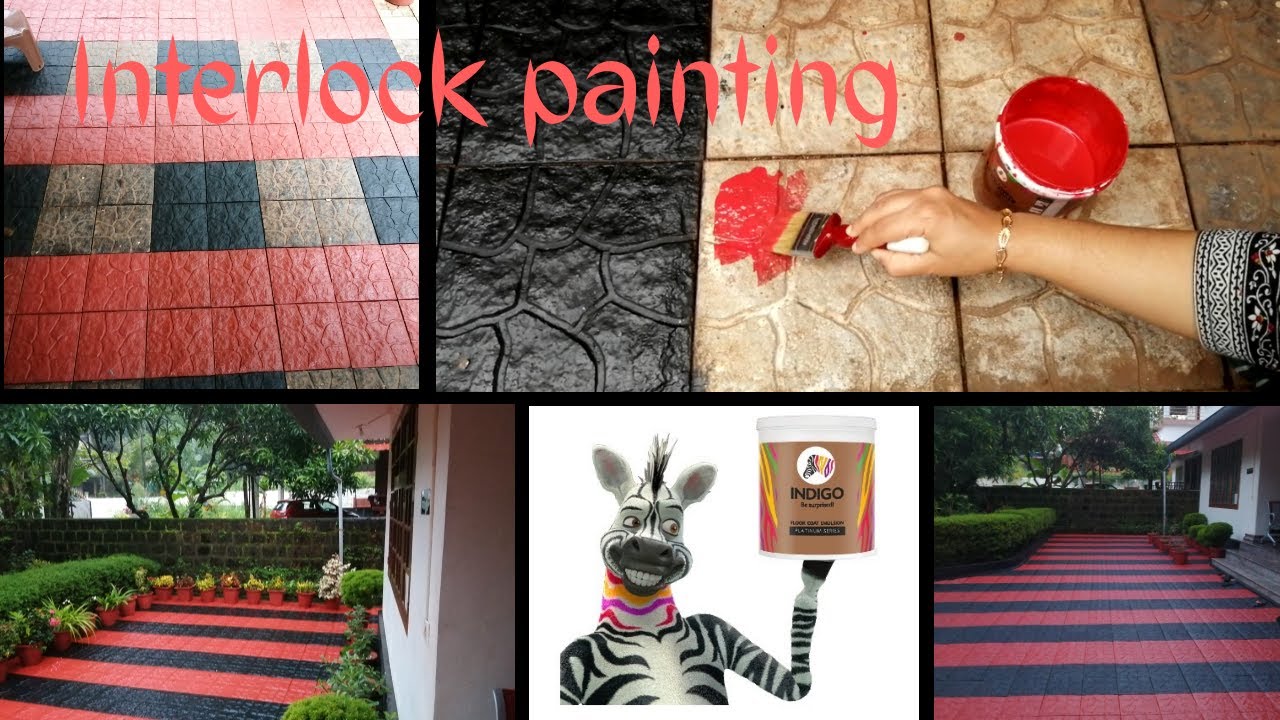 കുറഞ്ഞ ചിലവിൽ സ്വന്തമായിട്ട് ഒരു പെയിന്റിംഗ് ||RE-PAINTING INTERLOCK ...