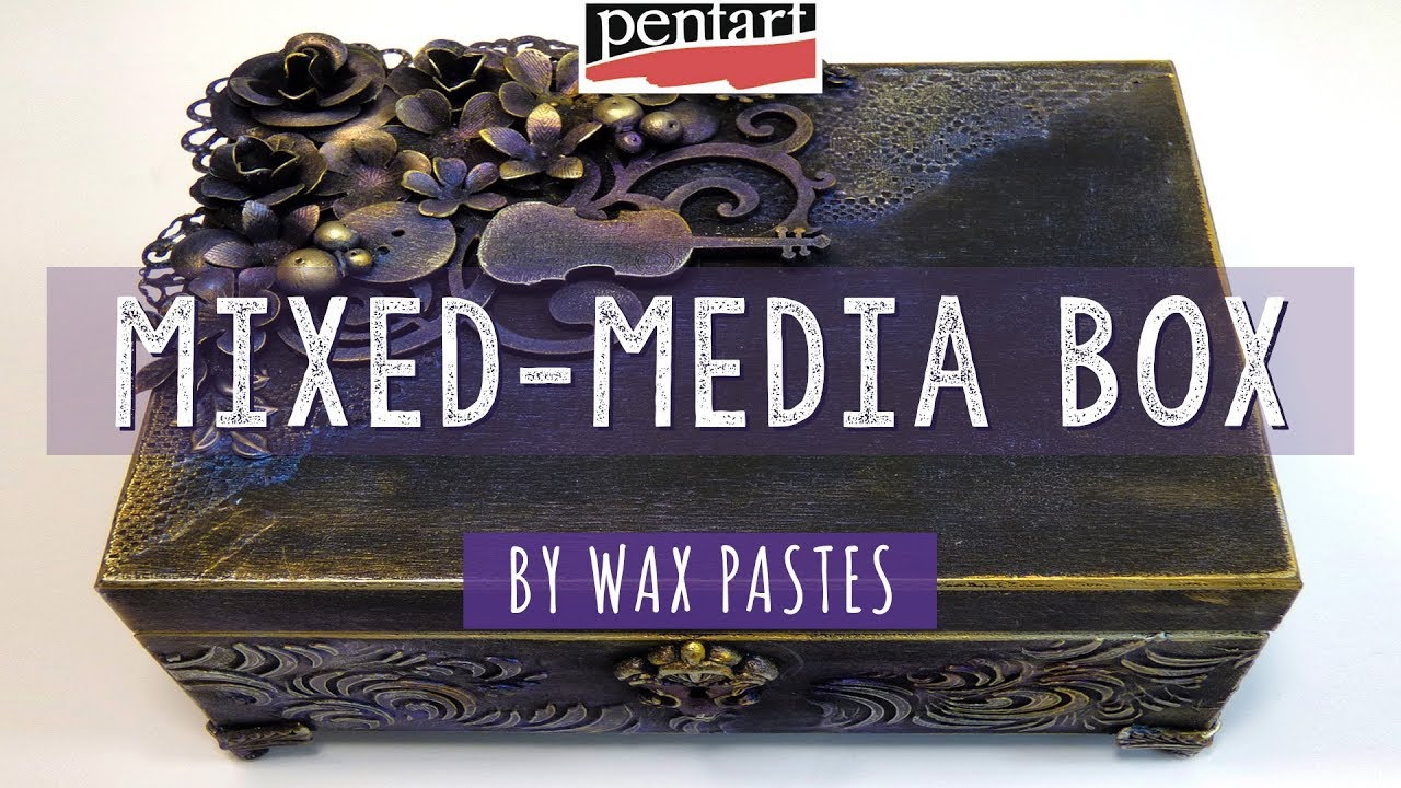 Mixed-média doboz viaszpasztákkal // Mixed-media box by Wax pastes ...