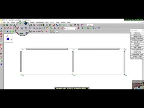Combinaciones de carga en RISA 2D - YouTube