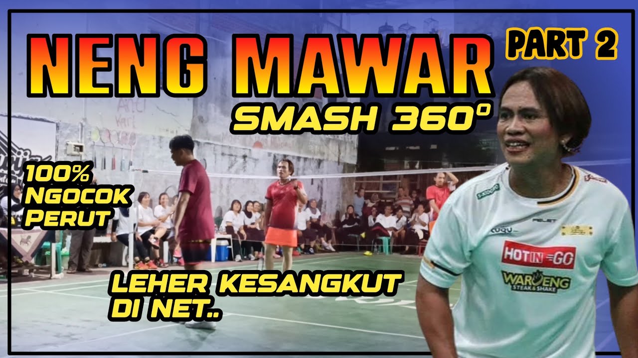 NENG MAWAR exhibisi bersama Palawija Badminton ️Lawan pemain Korea 100% ...