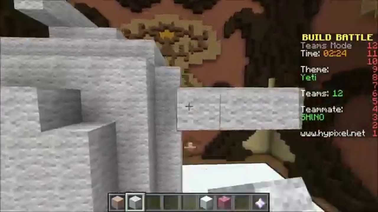 "KAWAII YETI" Minecraft Build Battle w/ SHlNO - YouTube