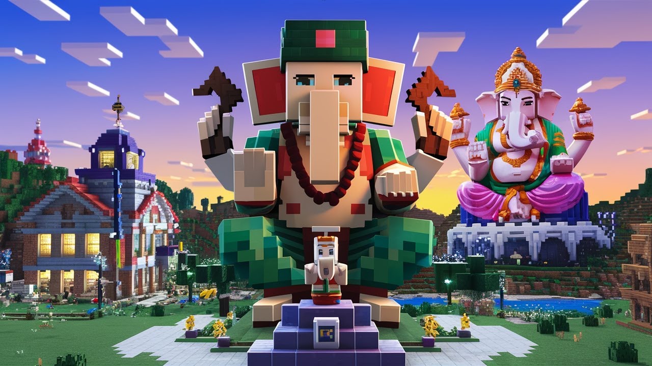 Minecraft Ganesh Festival Celebration LIVESTREAM !!! | #GaneshTemple # ...