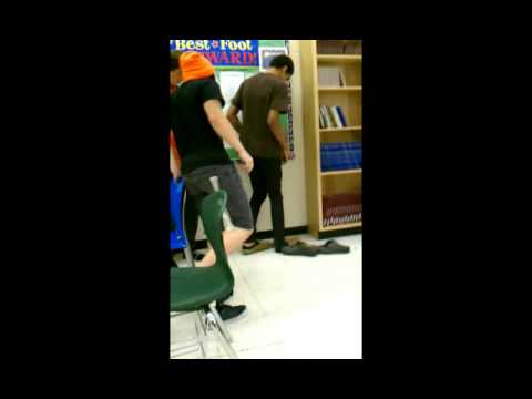 Sliding around on slippers during school - YouTube