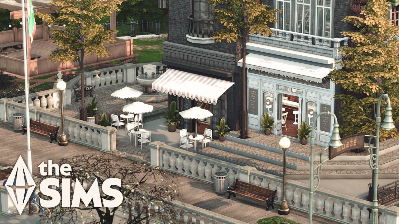 I built a Business Café with an Apartment for my realistic save file ...