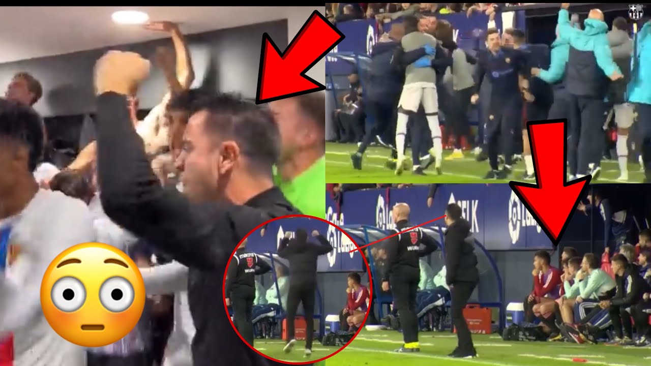 Xavi & Barcelona Bench Reaction To Raphinha’s Goal Against Osasuna😳 ...