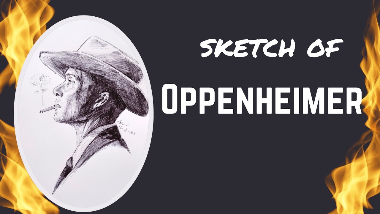 Oppenheimer Drawing Timelapse With a Pen (by kerrin winona) - YouTube