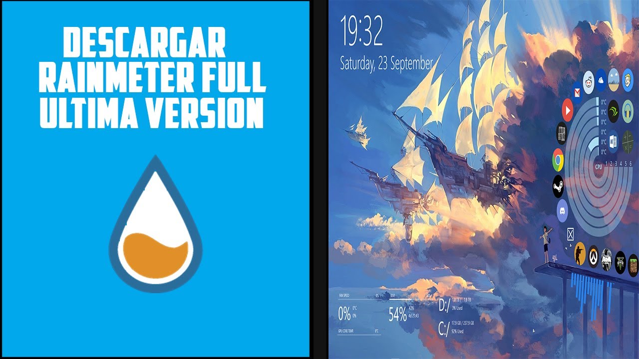 Descargar Rainmeter Full Ultima Version 2020 - YouTube