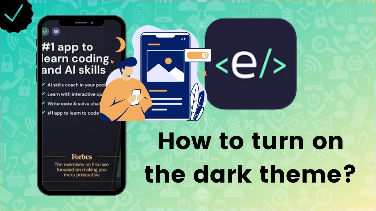How to turn on the dark theme on Enki-Learn to code? - YouTube