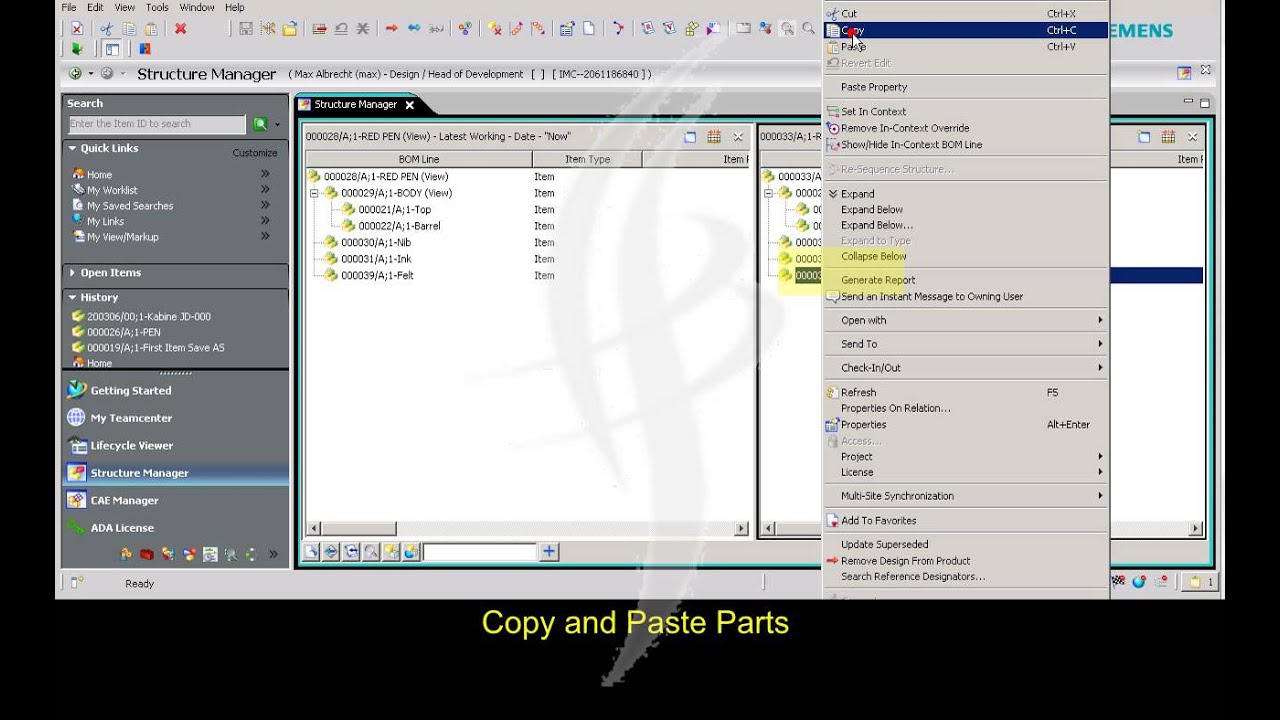 12. Teamcenter BOM Mgmt - YouTube