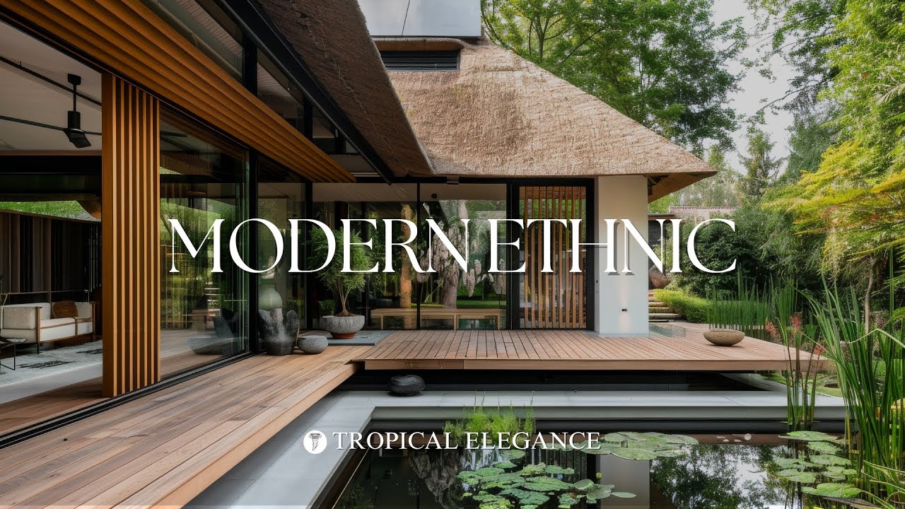 Modern Ethnic House with Tropical Modern Garden and Rustic Elegance ...