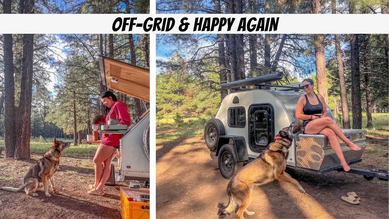 A Week Off Grid I Trying Life in the Teardrop Off Grid Again I Did we do better?? - YouTube