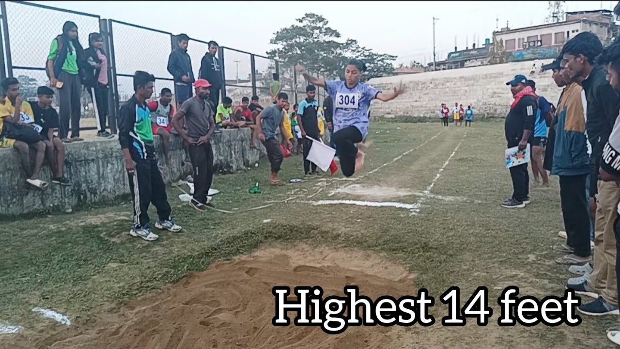 Girls Long Jump ! girls Long jump 14 feet - YouTube