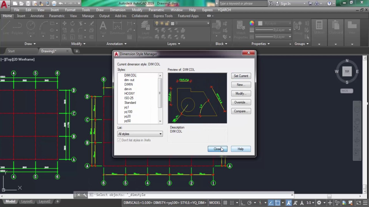 8- Edit dim for axis by using YQarch | تعديل الابعاد على المحاور م ...
