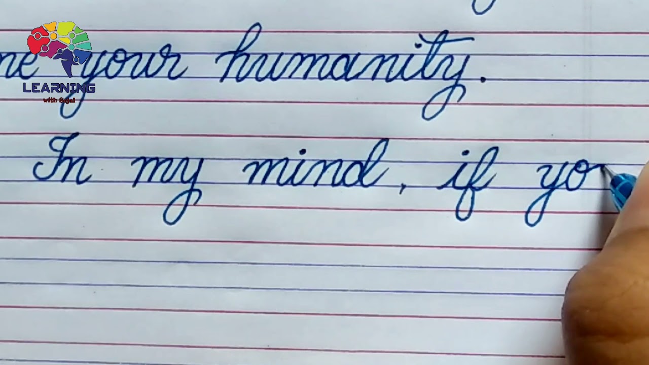 Kindness | Be kind to eachother | Cursive Writing | Handwriting ...