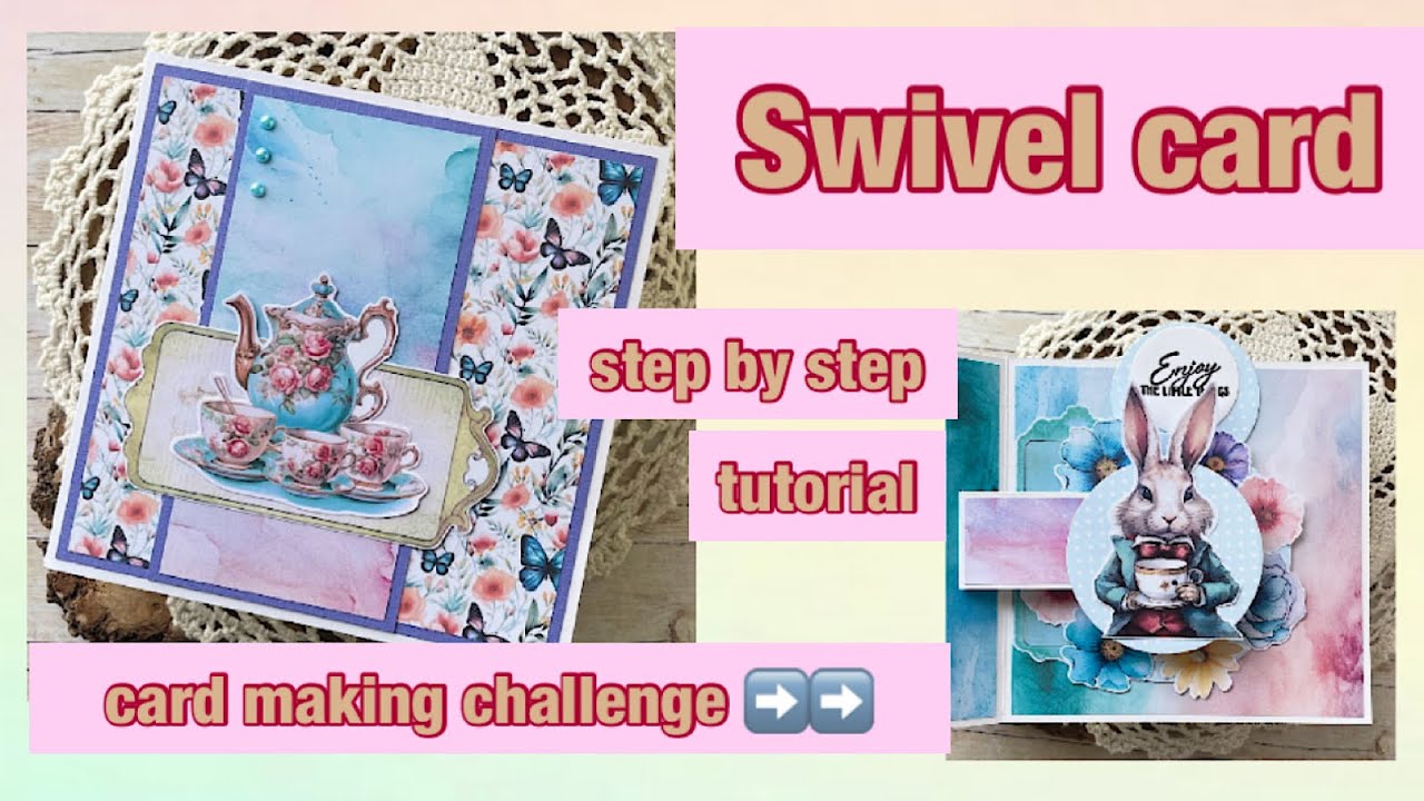 How to make a swivel card - card making challenge #swivelcard # ...
