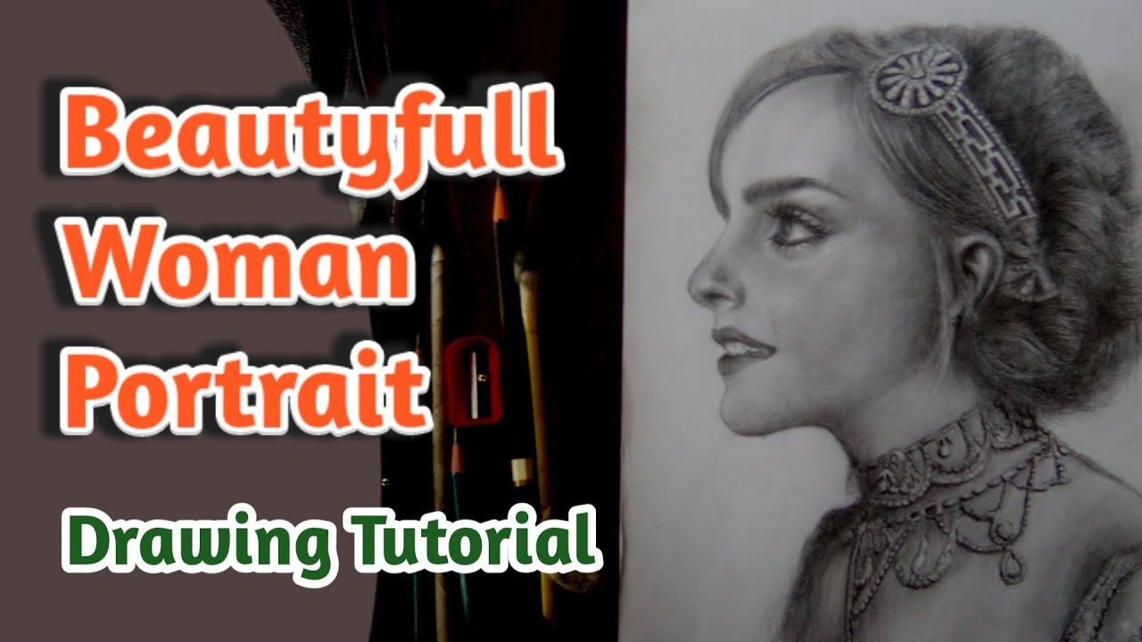 Beautiful woman 😍 ️ ️ portrait drawing#tutorial#timelapesvdo#perfect# ...