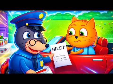 BABAMIZ VE POLIS MEMURU | Çocuklar için çizgi film | Kedi Ailesi