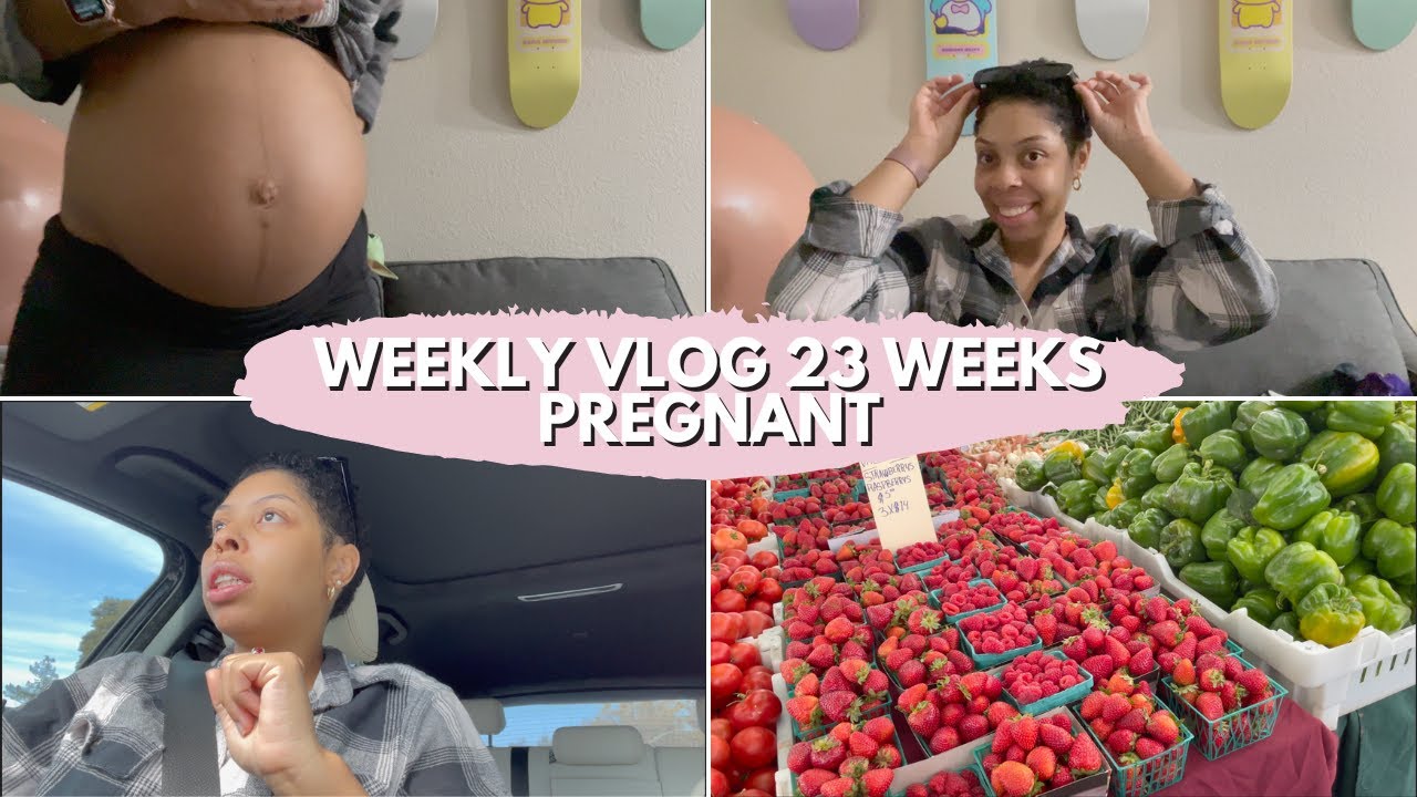 Weekly VLOG: 23 weeks pregnancy bumpdate, farmers market + upcoming ...