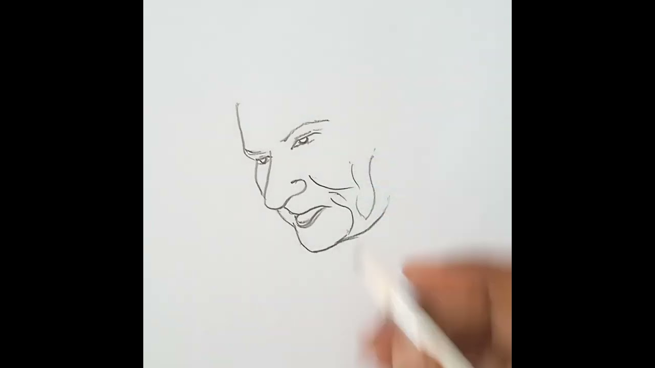 How to draw a old man's face easy #shorts #artist #257 - YouTube