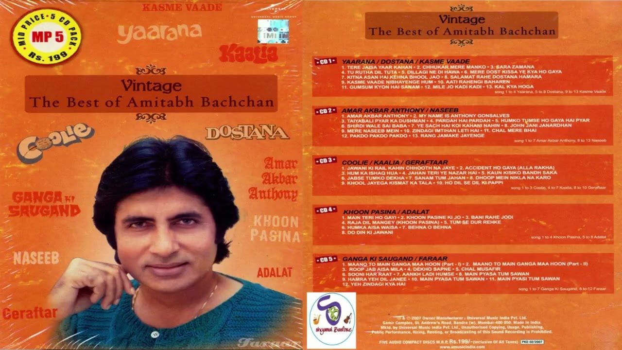 The Best Of Amitabh Bachchan Vintage Collection - MP5 - YouTube