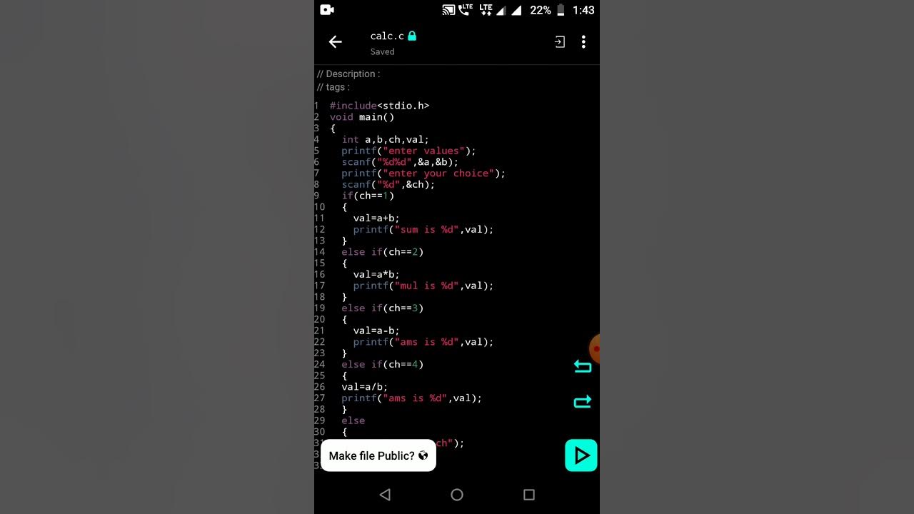 How to make a simple calculator in c programming language, Calculation ...