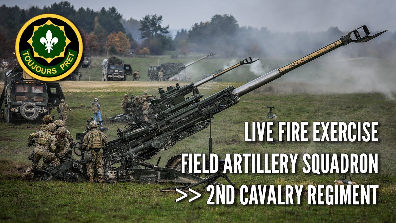 U.S. Soldaten des Field Artillery Squadron vom 2nd Cavalry Regiment ...