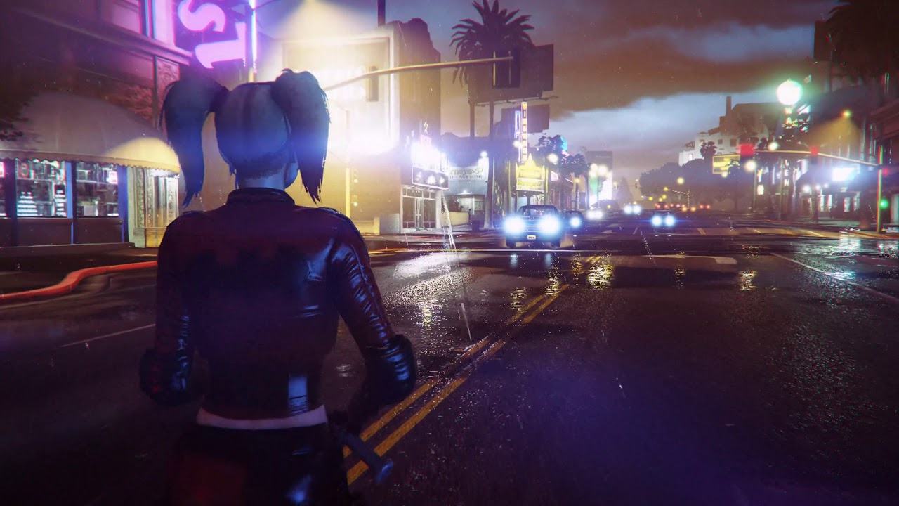 Grand Theft Auto V - Test 2 Harley Quinn (mod) - YouTube