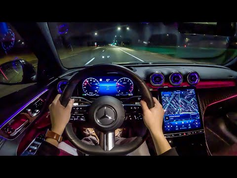 2022 Mercedes-Benz C 300 4Matic - POV Night Drive (Binaural Audio)