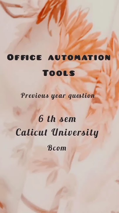 office automation tools previous year question paper 6 sem #shortvideo #bcom #shorts # ...