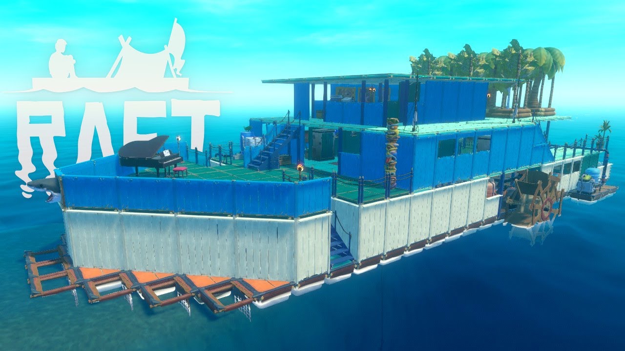 MENGECAT & DEKORASI KAPAL, AKHIRNYA SELESAI JUGA UPGRADE KAPAL! | RAFT ...