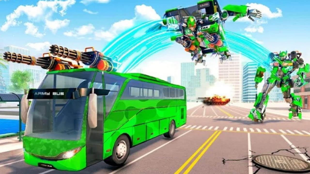 Army Bus Robot Transform Air Jet Robot Android Gameplay - YouTube