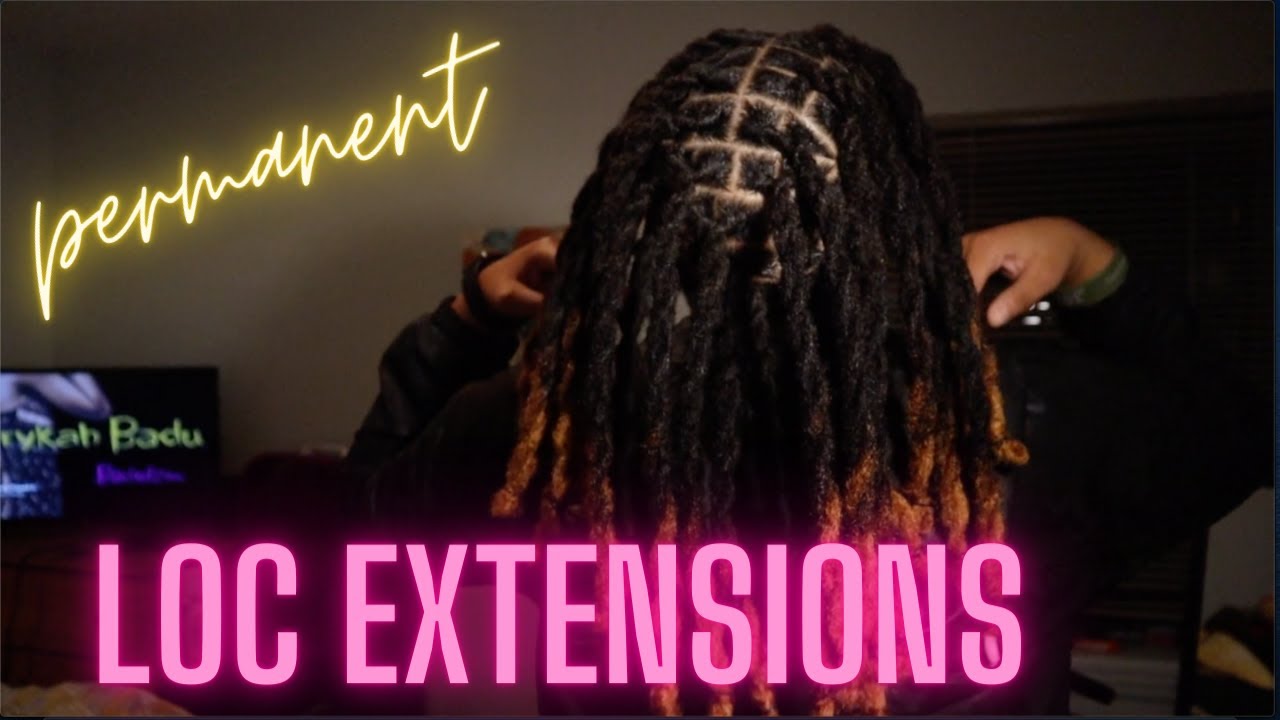 she installed my permanent loc extensions - YouTube