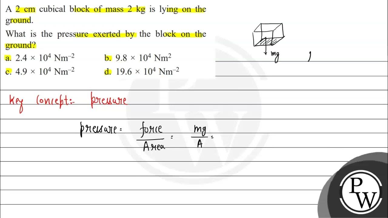 a-2-mathrm-cm-cubical-block-of-mass-2-mathrm-kg-is
