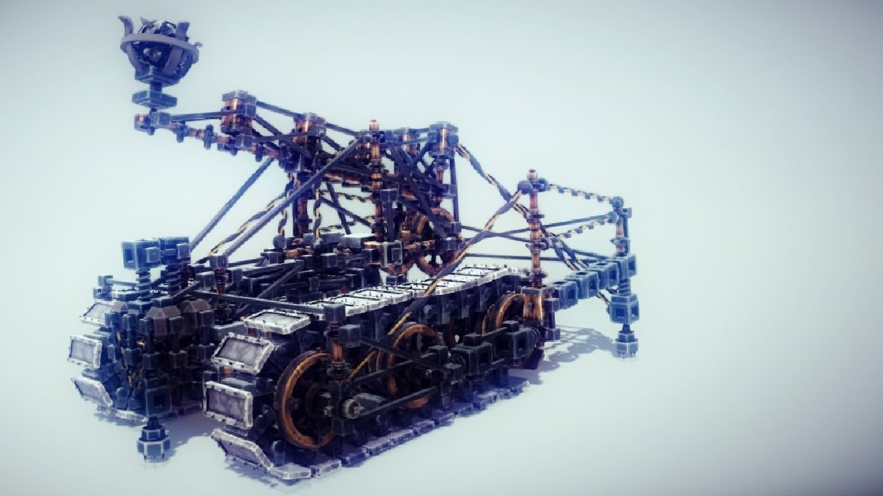 Besiege - Tread Driven Mobile Catapult - YouTube