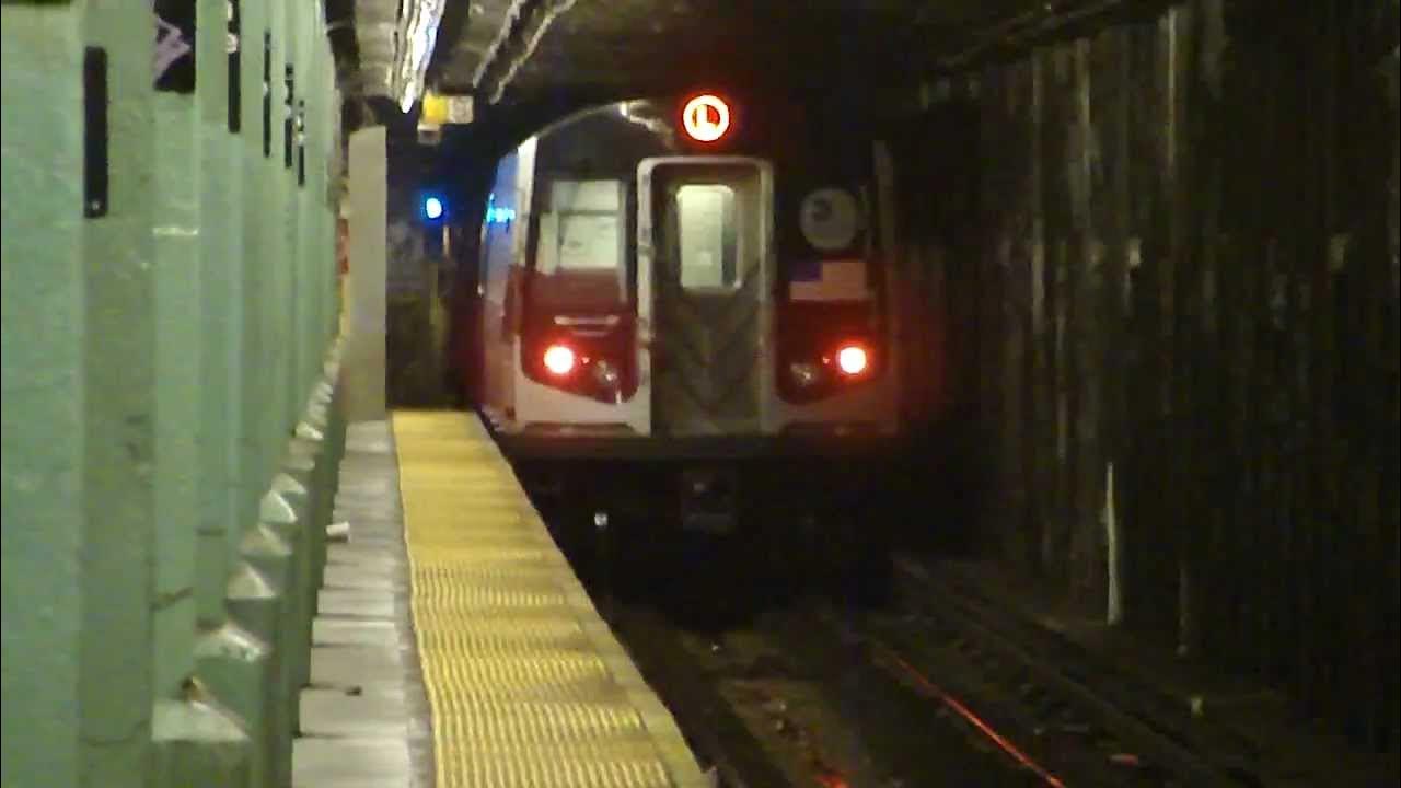 BMT Canarsie Line: R143 L Train at Wilson Ave-Moffat St (Manhattan Bound) - YouTube