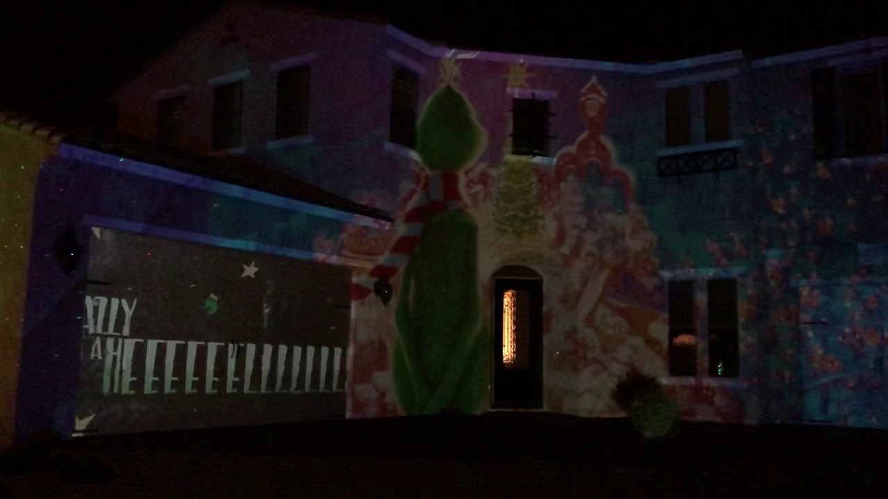 Grinch Projection Mapping Video - YouTube