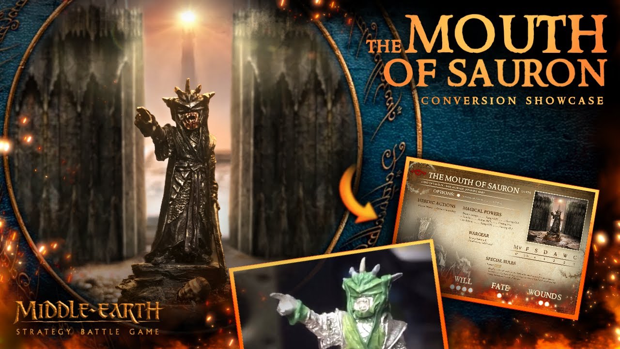 Custom "MOUTH OF SAURON" Conversion & Painting Guide (LOTR/MESBG) - YouTube